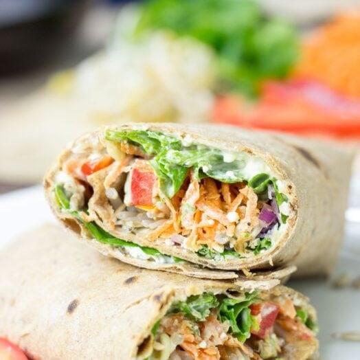 Tangy Veggie Wrap (A Simple Protein Powered Lunch)