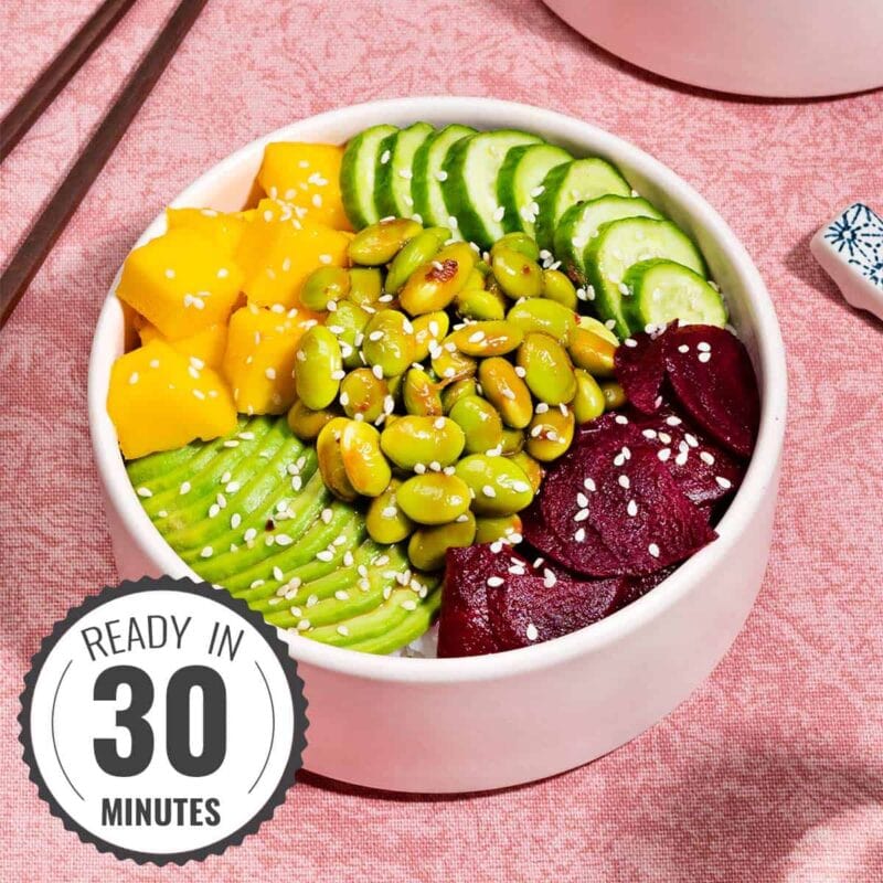 Vegetarian Poke Bowl - A Blissful Bowl! | Hurry The Food Up