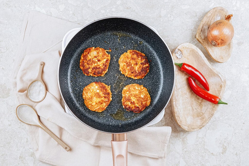 Easy Cottage Cheese Fritters with Salsa: 21g Protein!