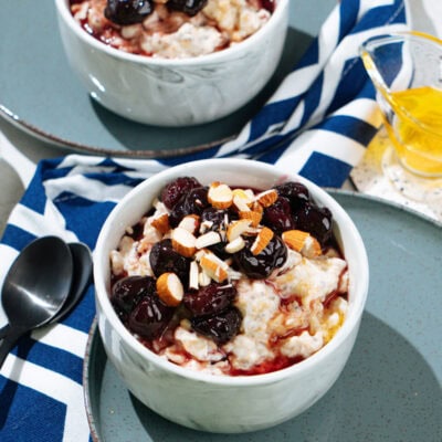 Creamy Cherry High Protein Oatmeal