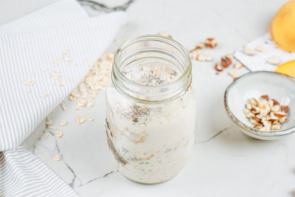 Overnight Oats with Protein Powder (25g protein boost!)