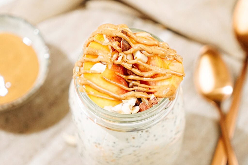 Overnight Oats with Protein Powder (25g protein boost!)