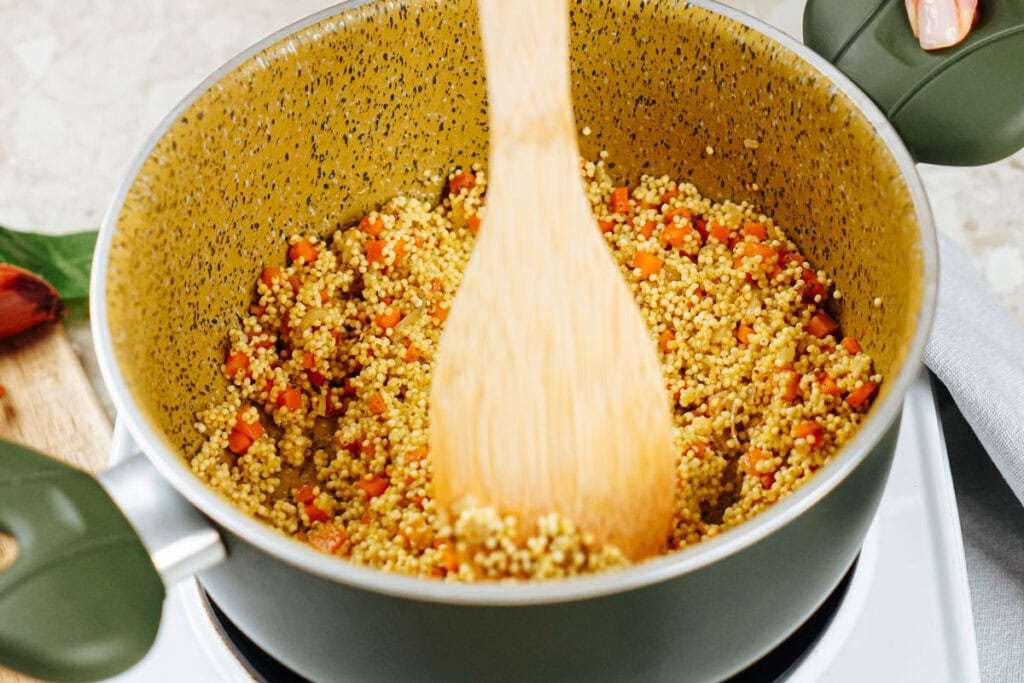 Easy High-Protein Millet Pilaf with Baked Feta