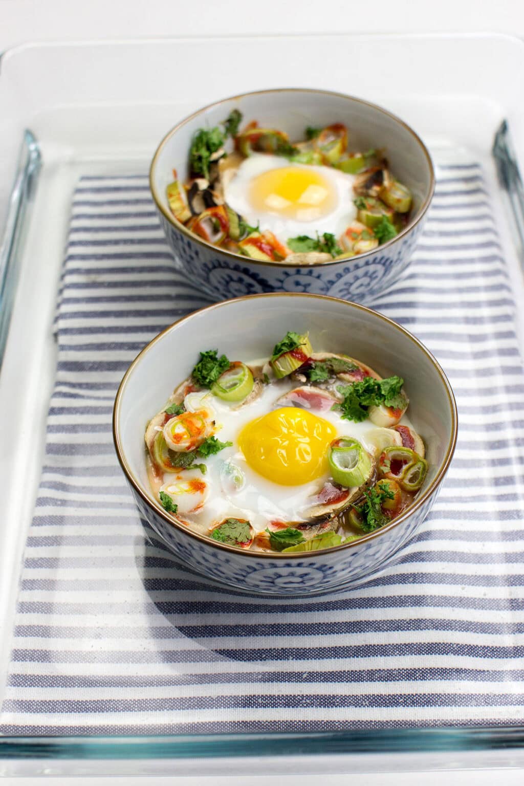Mushroom Oeuf Cocotte – Cream‑Cheese Baked Eggs | 23‑Min Breakfast
